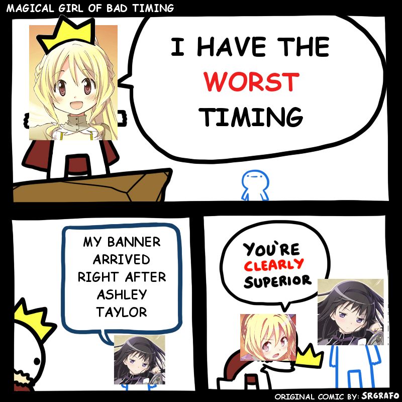 The Magical Girl of Bad Timing. Good luck to everyone rolling for Homura! | Scrolller