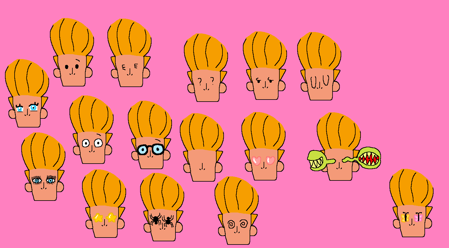 The many different eyes of Johnny Bravo | Scrolller