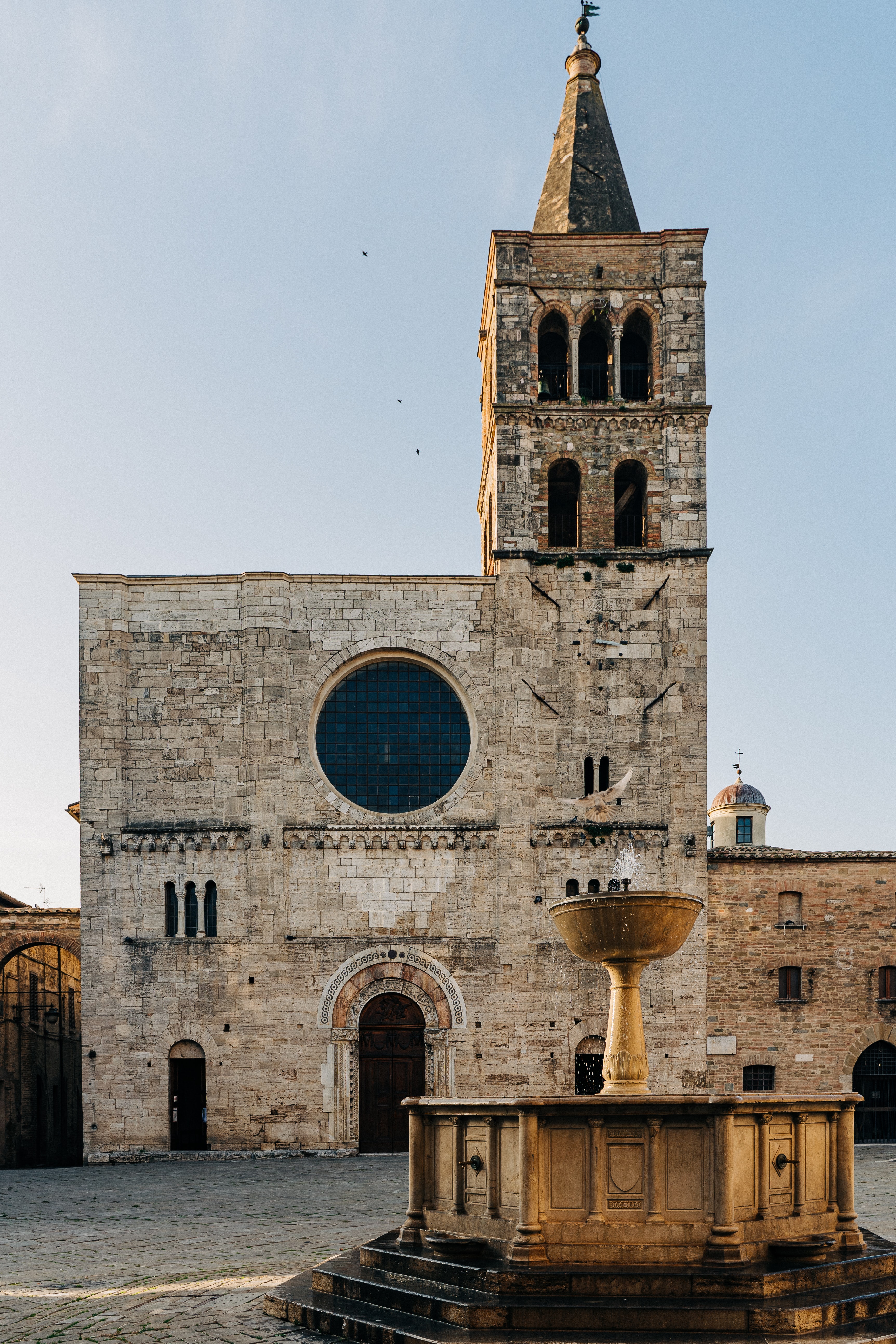 The Medieval Catholic church of St Michael in the town of Bevagna ...