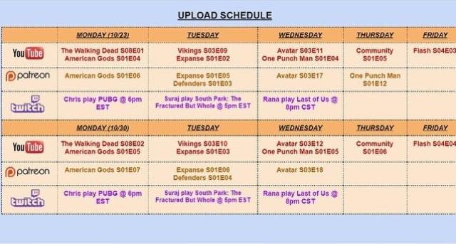 The Normies schedule | Scrolller