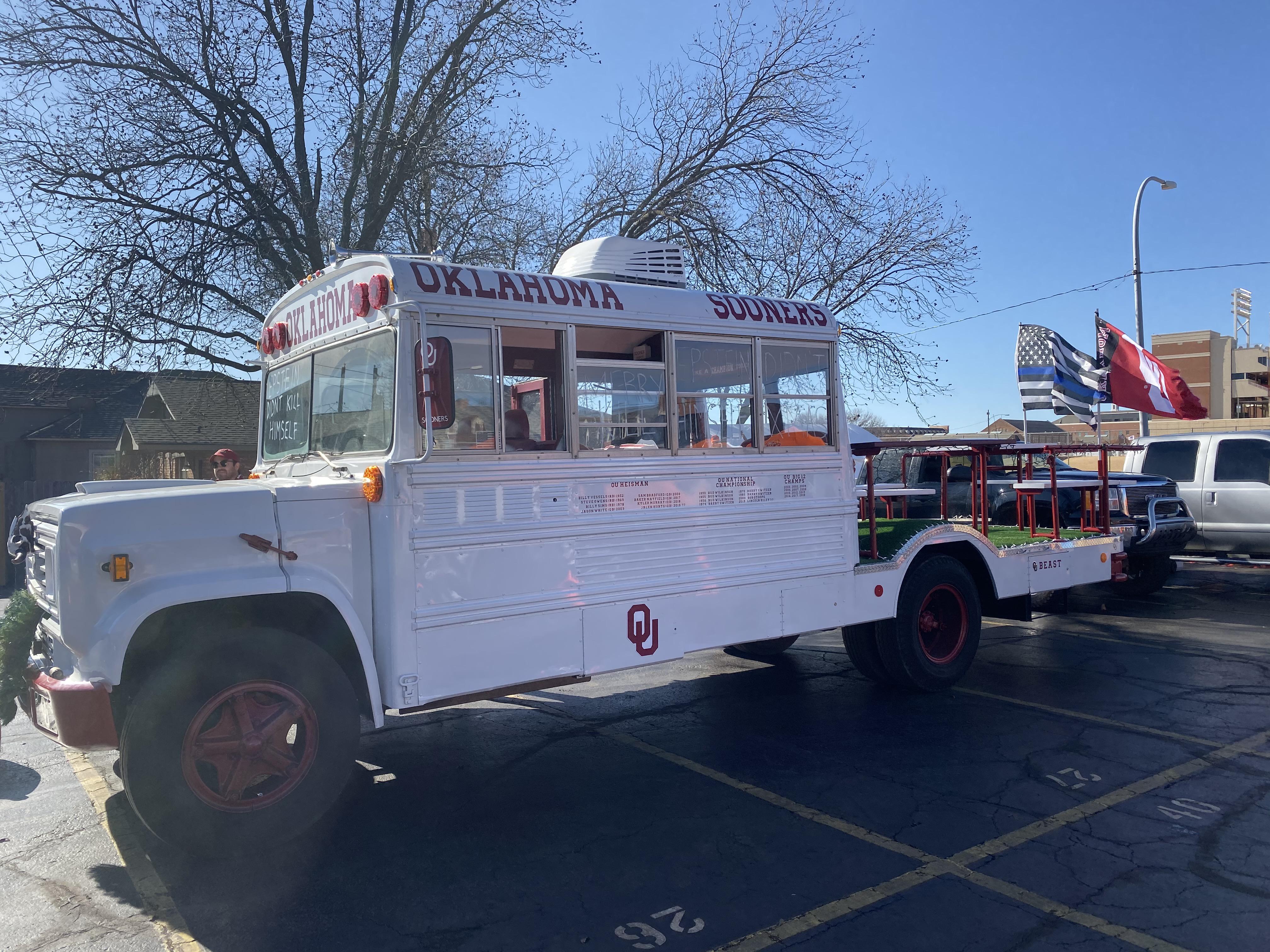 The OU Beast tailgating in Stillwater. | Scrolller