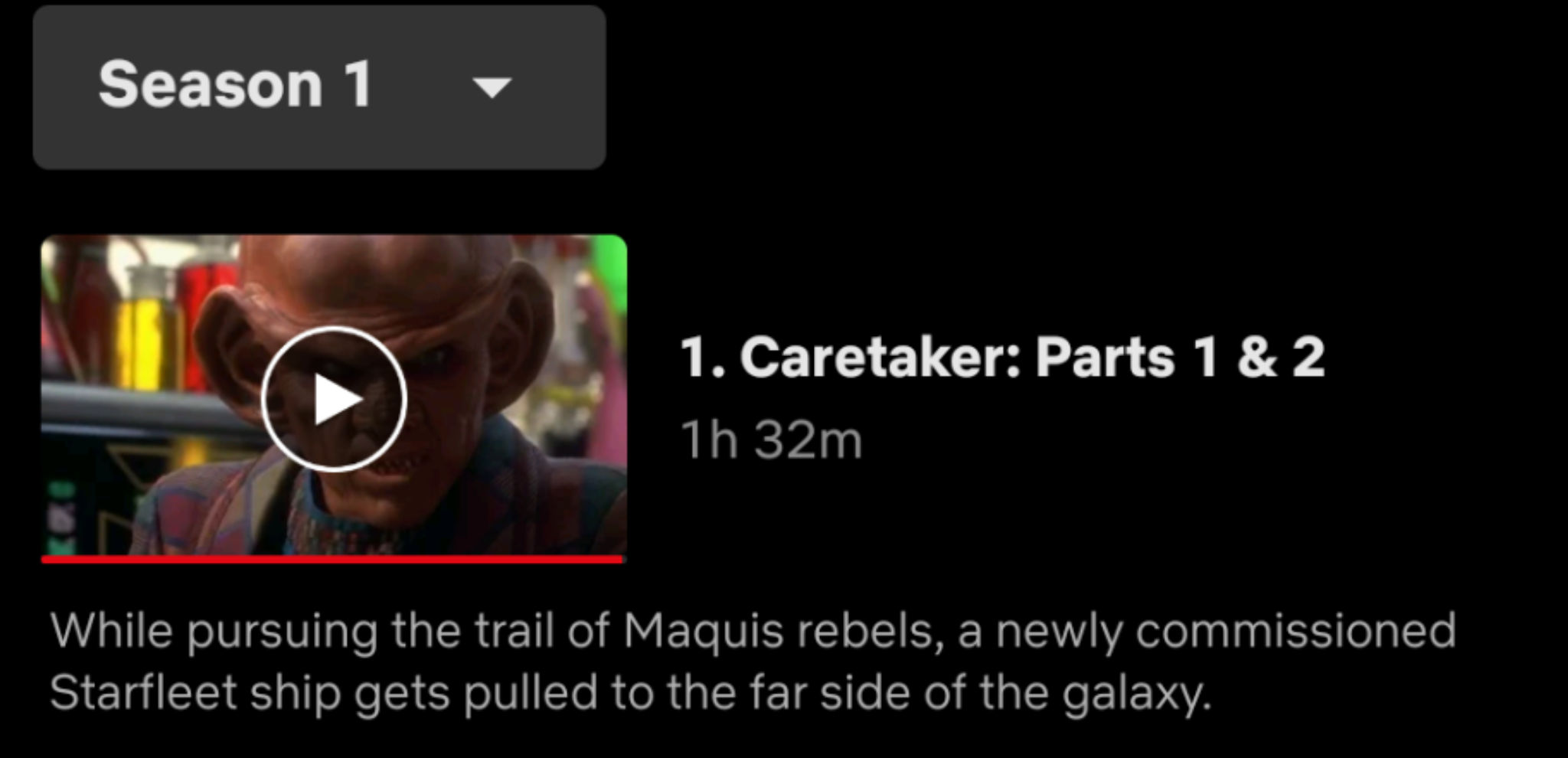 The preview screenshot of S1E1 of Voyager shows ... Quark | Scrolller