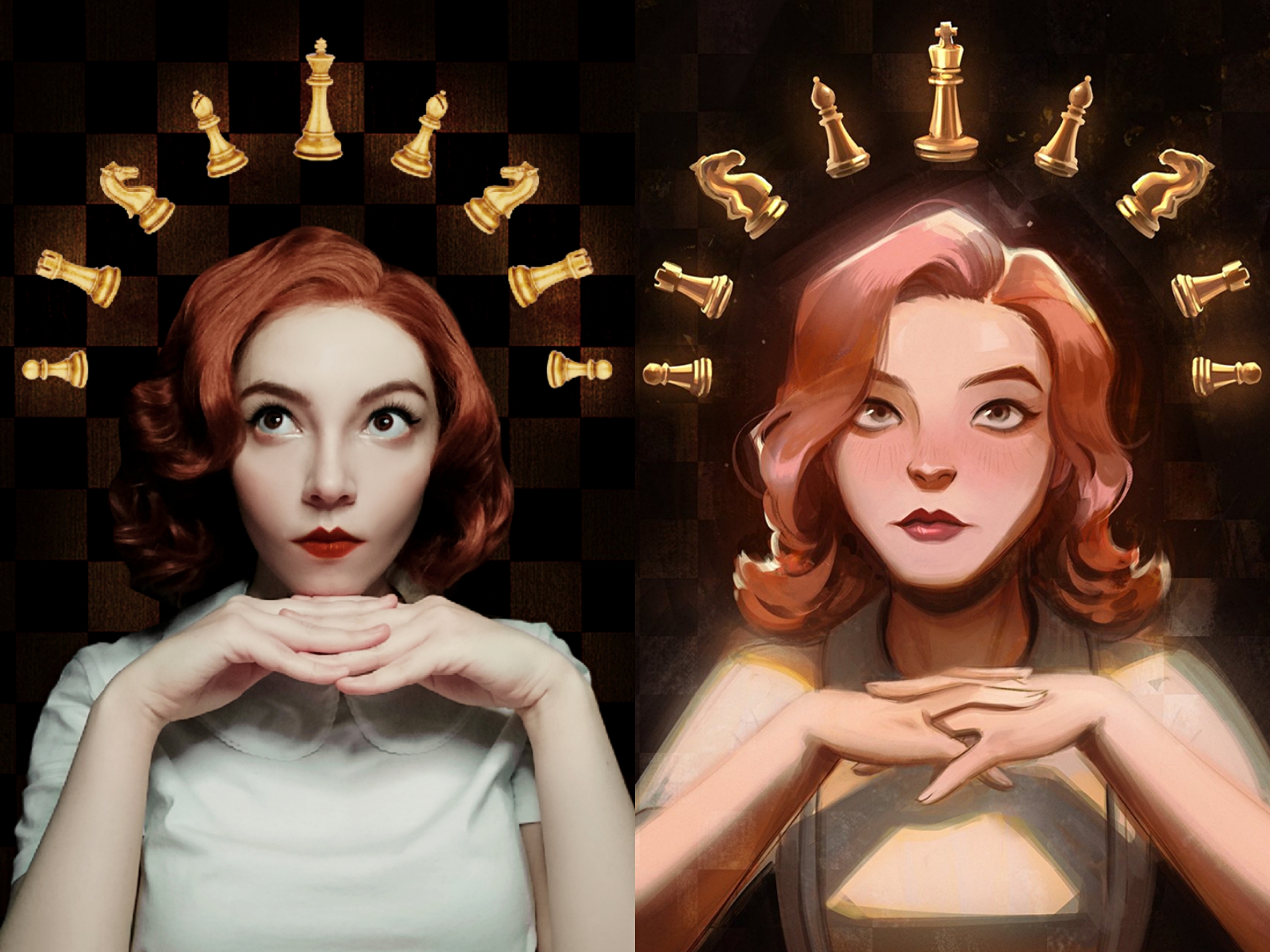 The Queen's Gambit Beth Harmon cosplay by Sawaka art by Aleikats | Scrolller