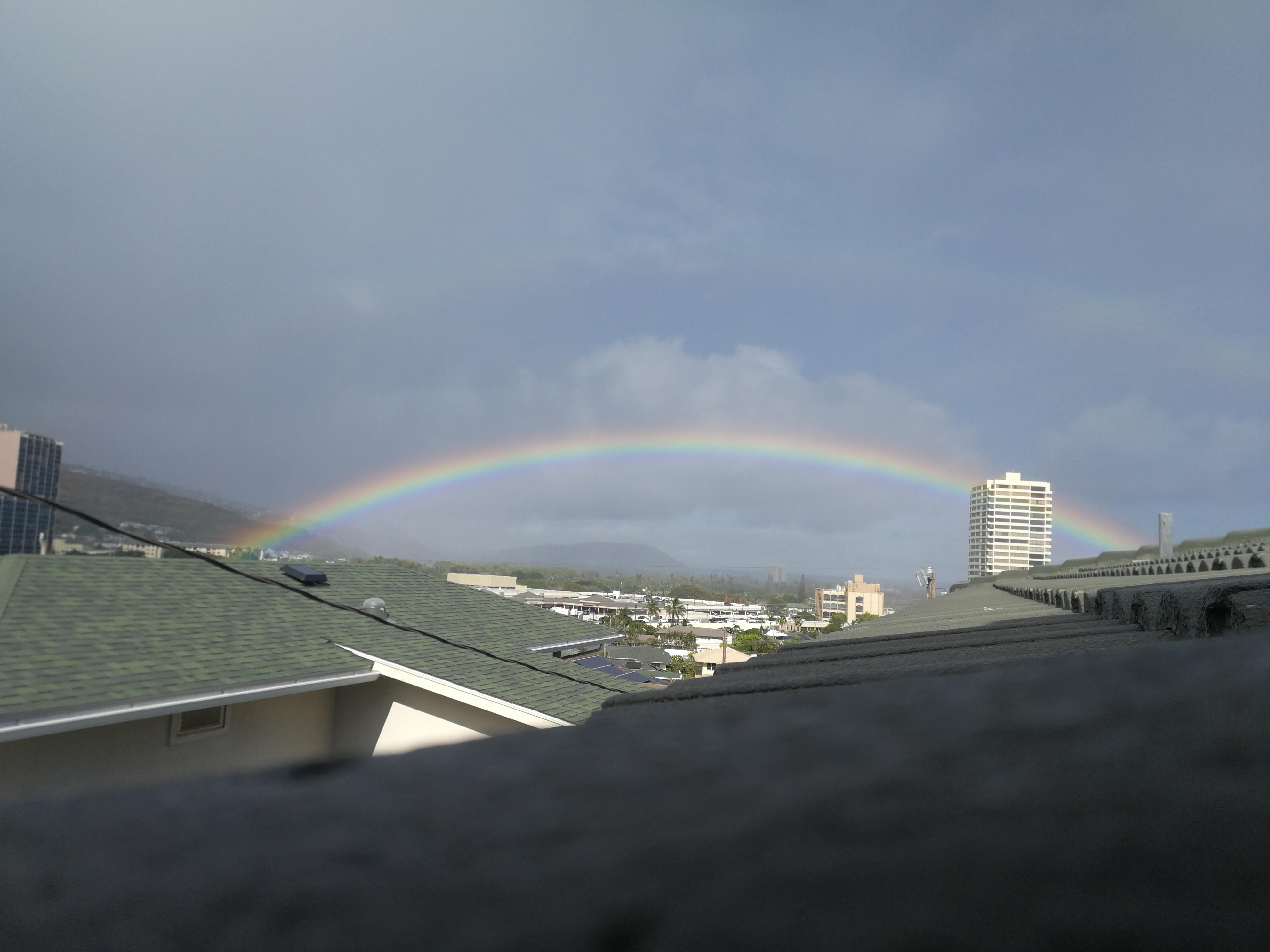 The rainbow over Koko Head, right now. | Scrolller