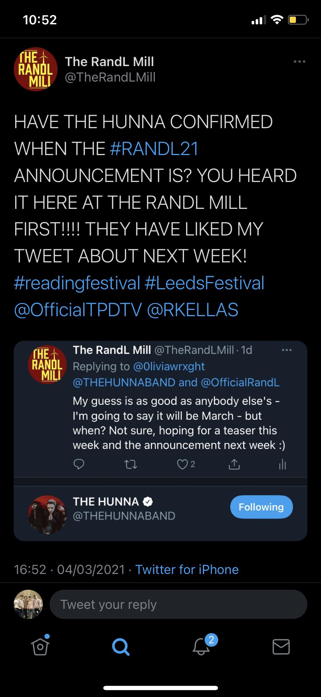 The RandL Mill on Twitter: Lineup announcement next week? | Scrolller