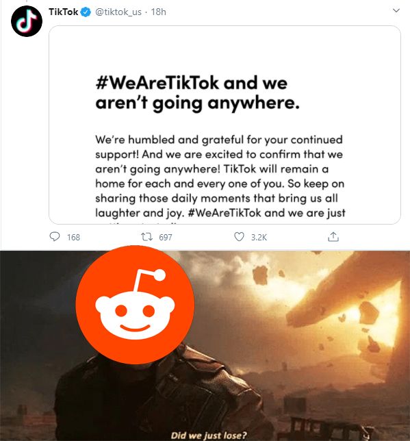 The Reddit army has lost! | Scrolller