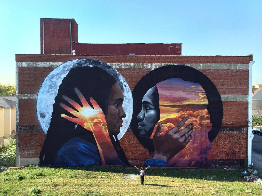 ‘The Reflective Black Body’ – Mural by Layqa Nuna Yawar in Newark, New Jersey | Scrolller
