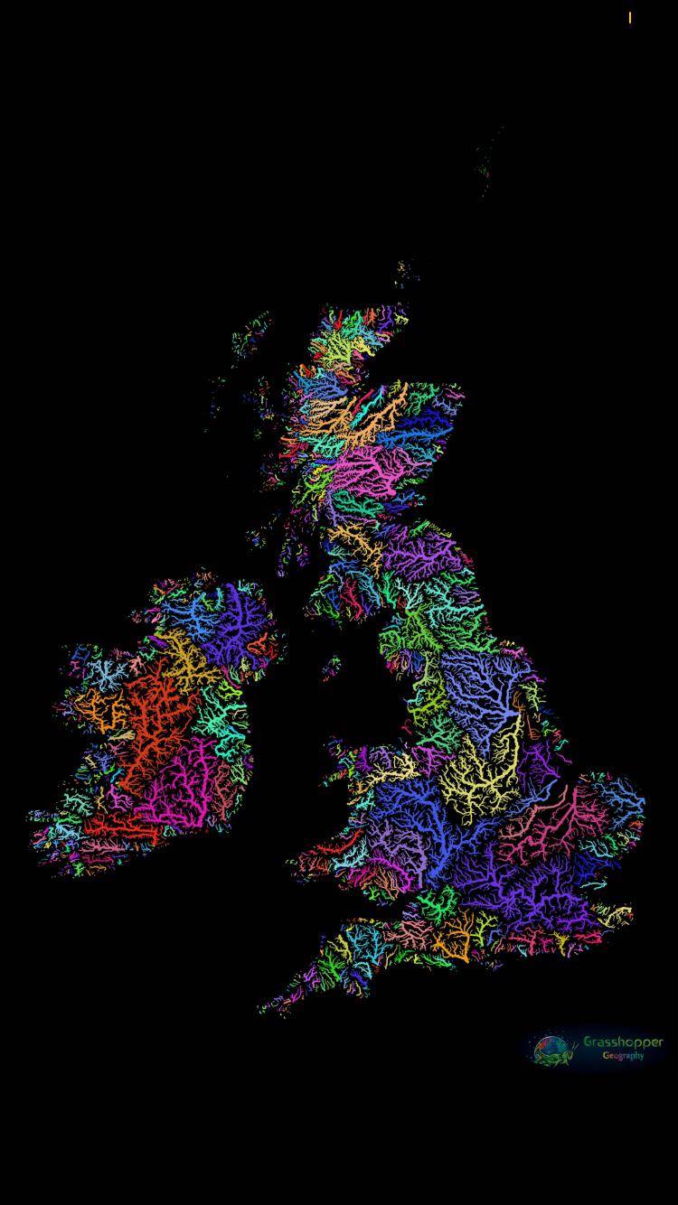 The rivers of the British and Irish isles | Scrolller