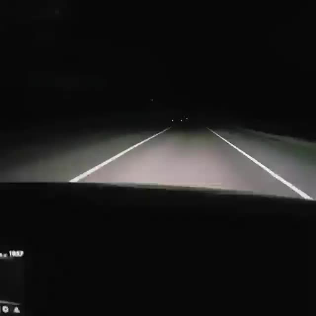 The road section was equipped with lighting built into the road. | Scrolller