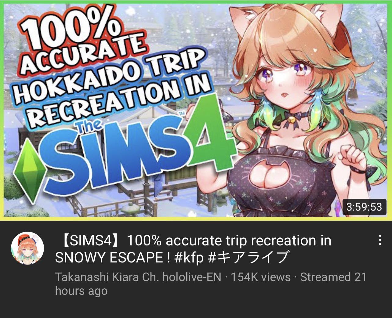 The Sims 4 Kiara Hokkaido Trip is back up! | Scrolller