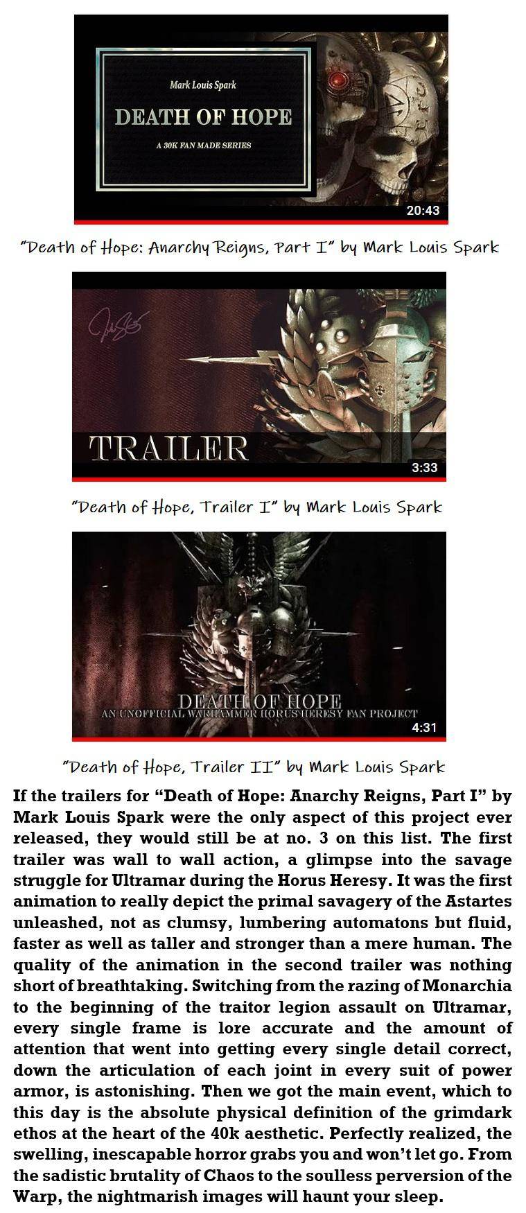 THE TOP 10 WARHAMMER 40K FAN ANIMATIONS, #3 | Scrolller