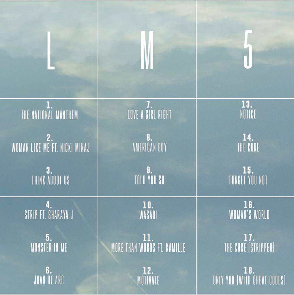 The tracklist for LM5 | Scrolller