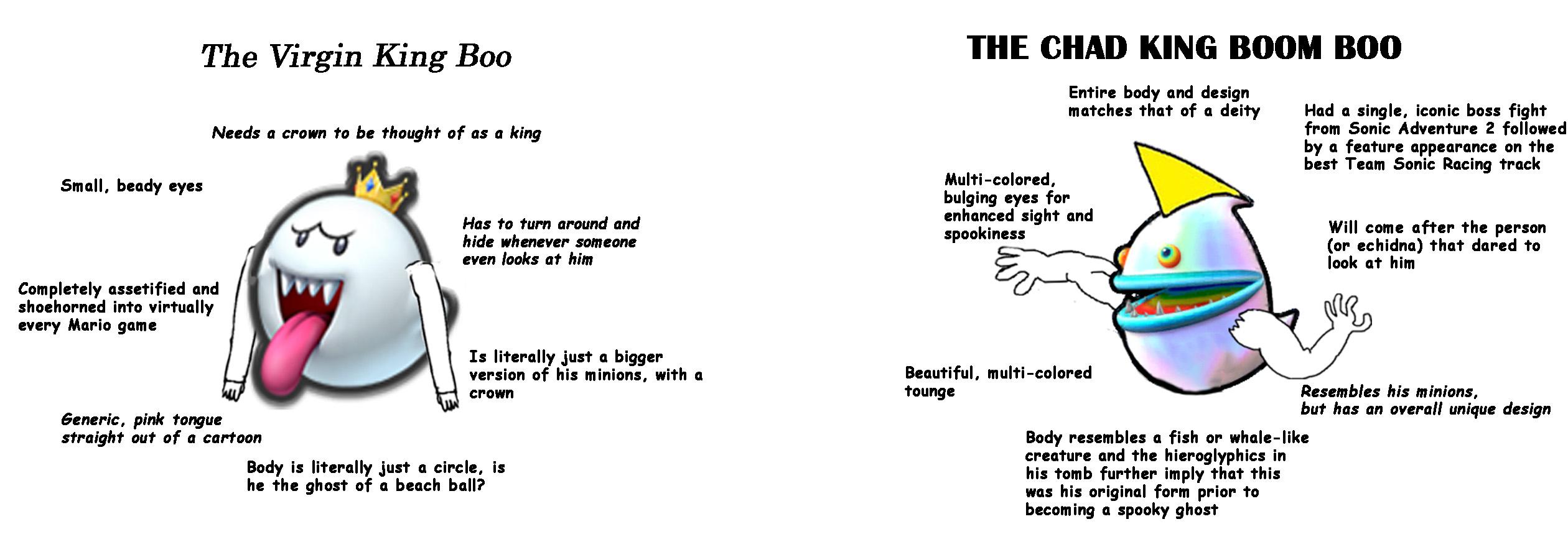 The Virgin King Boo vs. The CHAD KING BOOM BOO | Scrolller