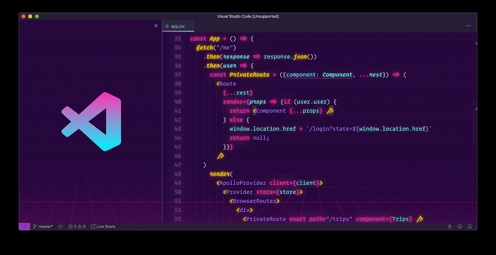 Theme: synthwave-x-fluoromachine | Scrolller