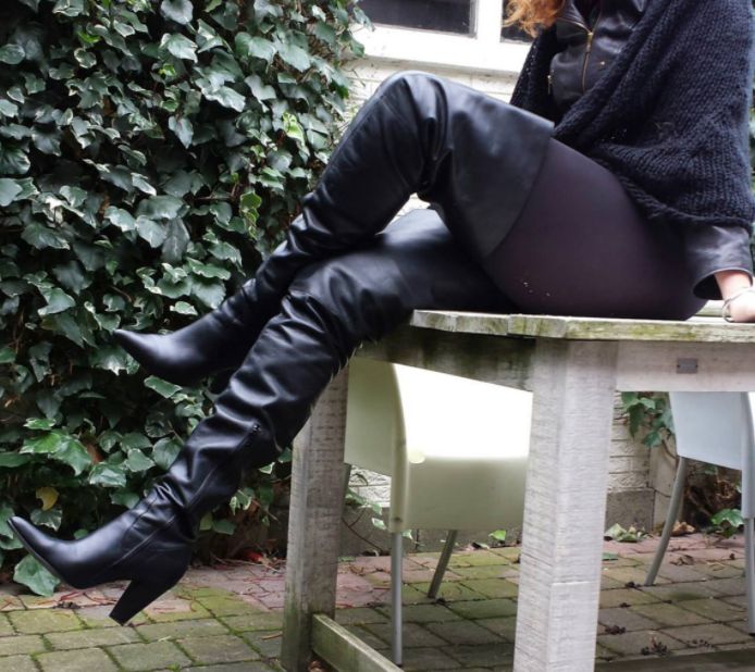 Thigh High Boots with Heel | Scrolller