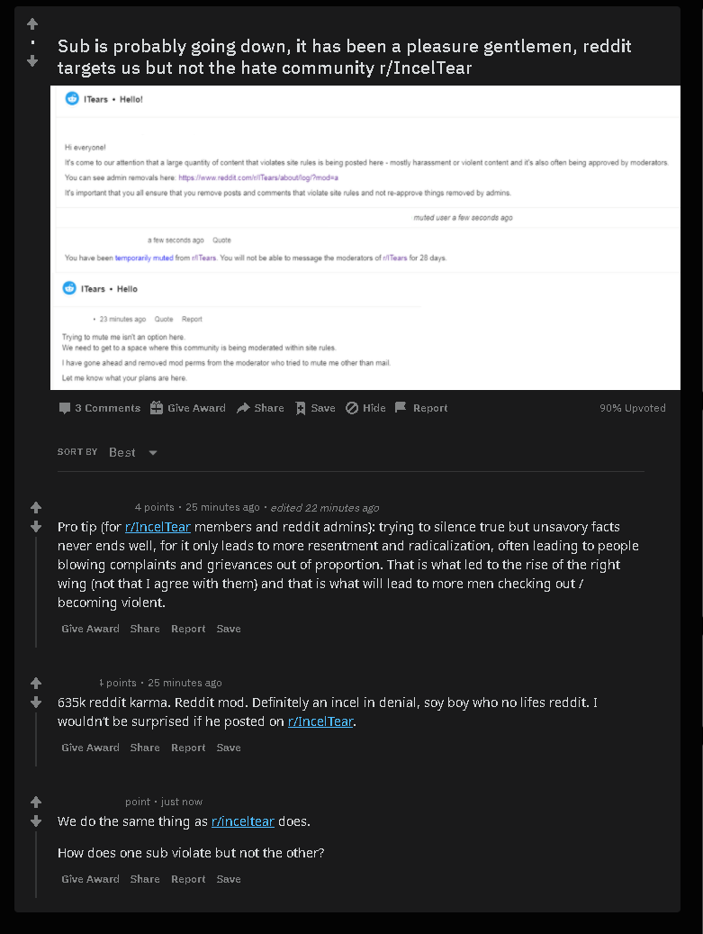 Things looking bad for ITears, and muting a reddit admin wasn't the best idea either | Scrolller