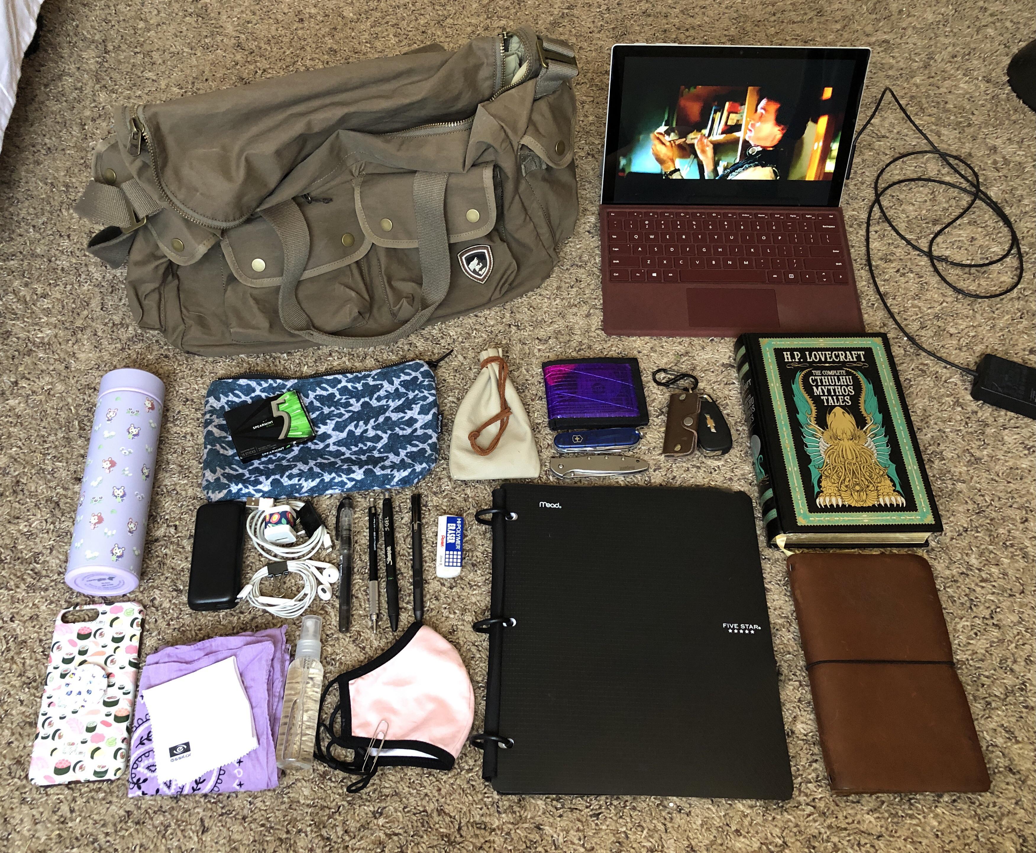 Third-year university student EDC bag dump | Scrolller