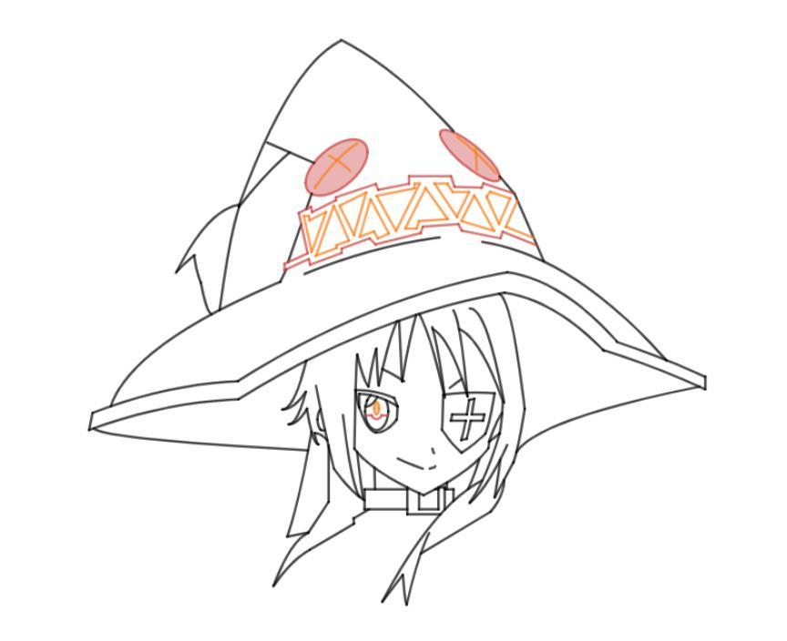 This drawing of Megumin from KonoSuba I made for Math Class | Scrolller