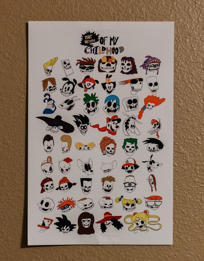 This guy drew a bunch of 90's cartoon characters (like Johnny Bravo, Rugrats, Dexter, etc ...