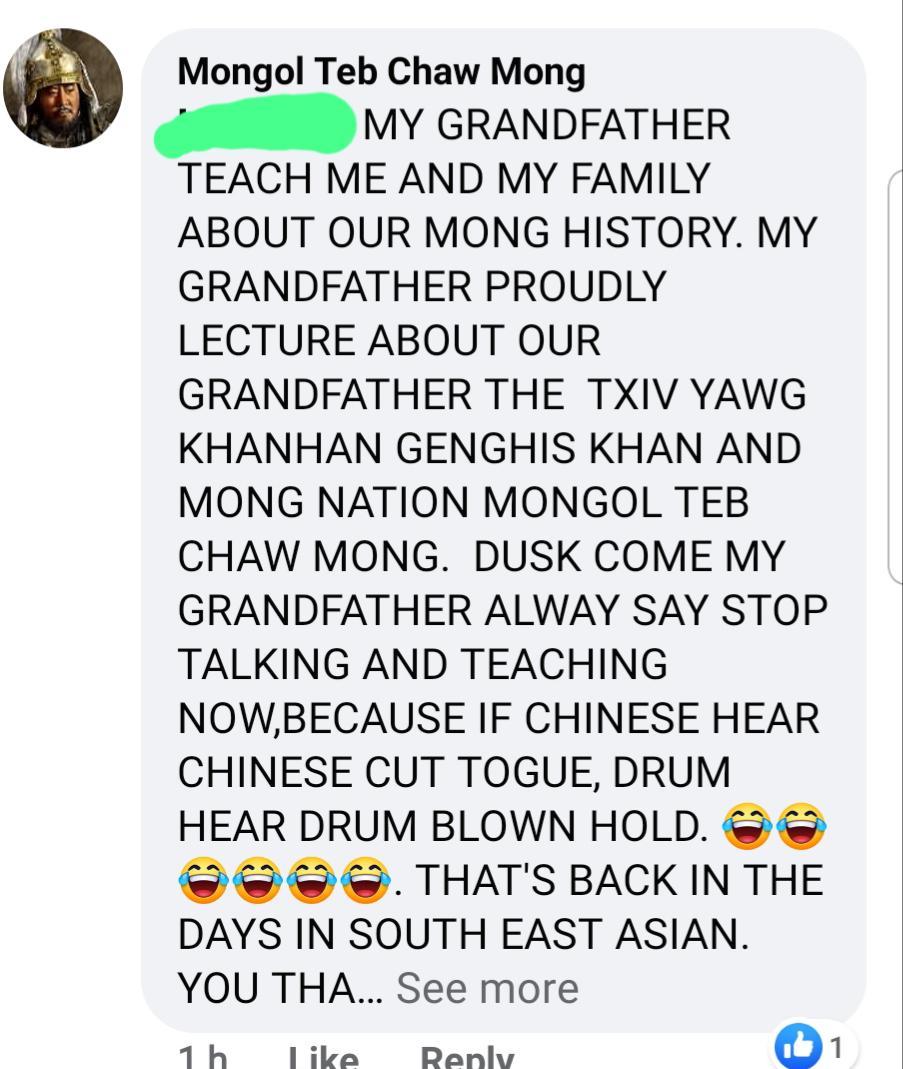 This Hmong guy thinks he and Hmong people are Mongols , what do you guys think about his views ...