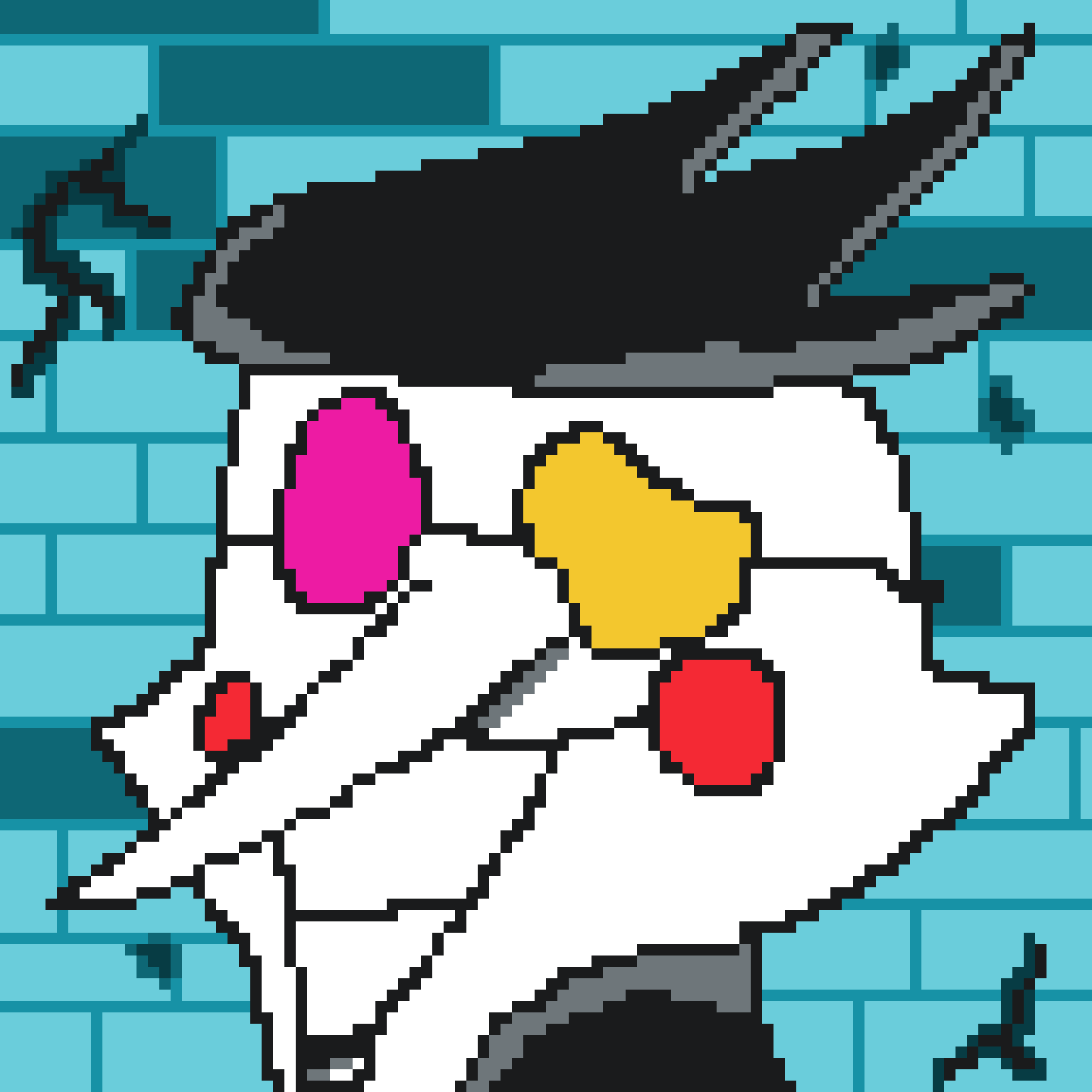 This is my first time making Pixel Art, I made it today in Calculus becuase I ain't doing that ...