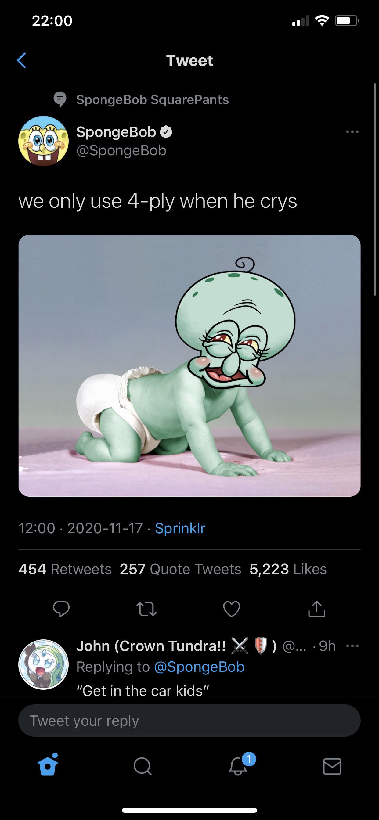 This Is On The Official Spongebob Twitter Scrolller