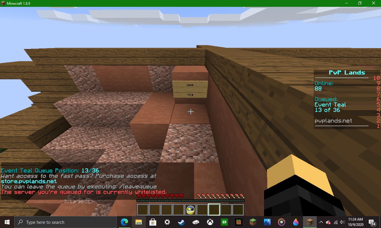 This is on the roof of the PVPLands spawn tower | Scrolller