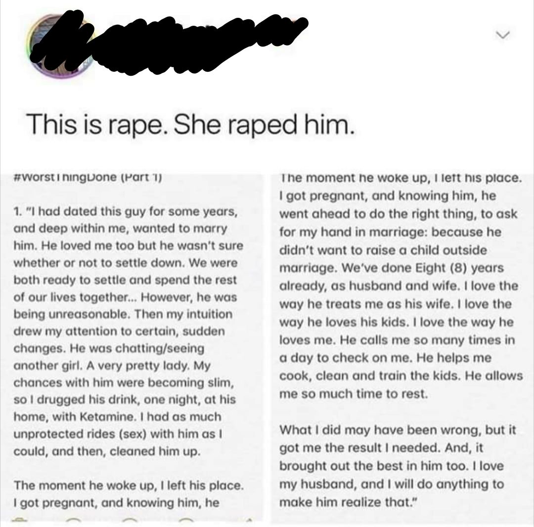 This is rape. She raped him. | Scrolller