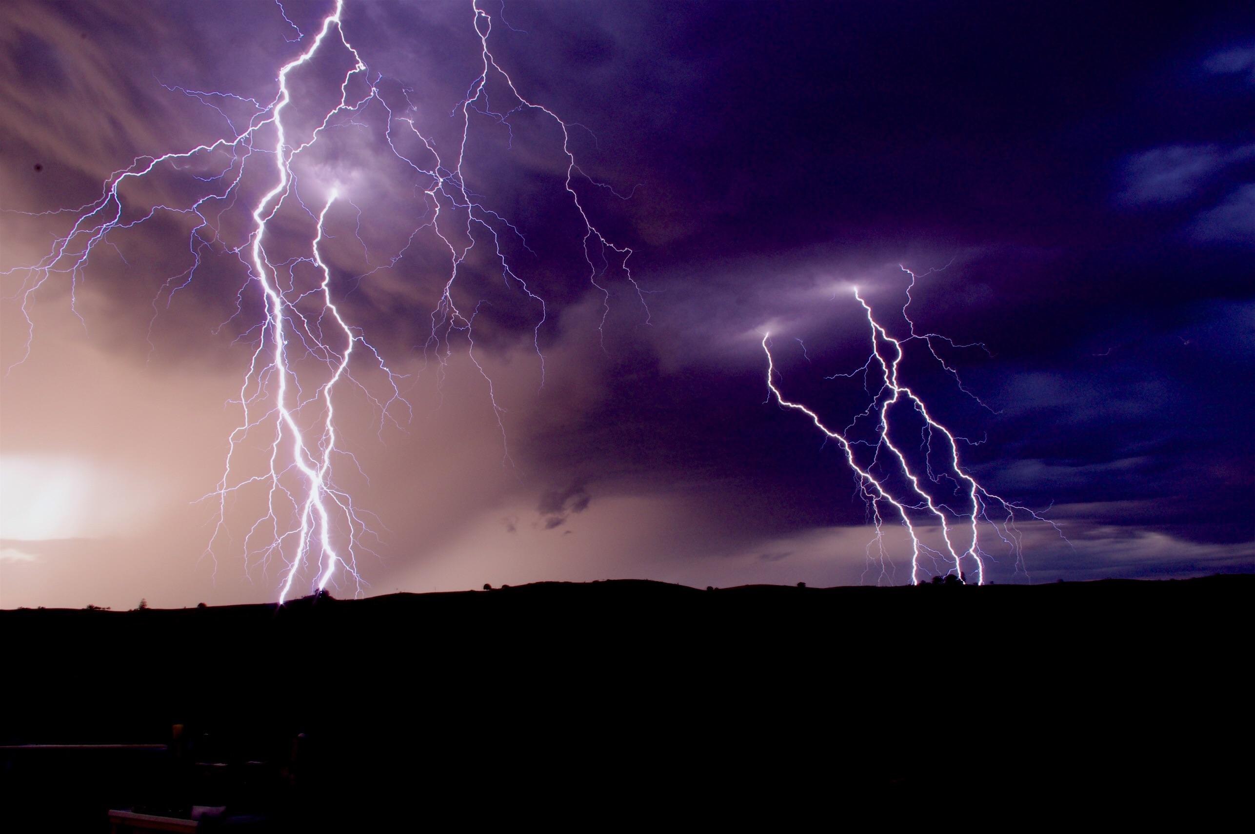 This photo of lightning strikes | Scrolller