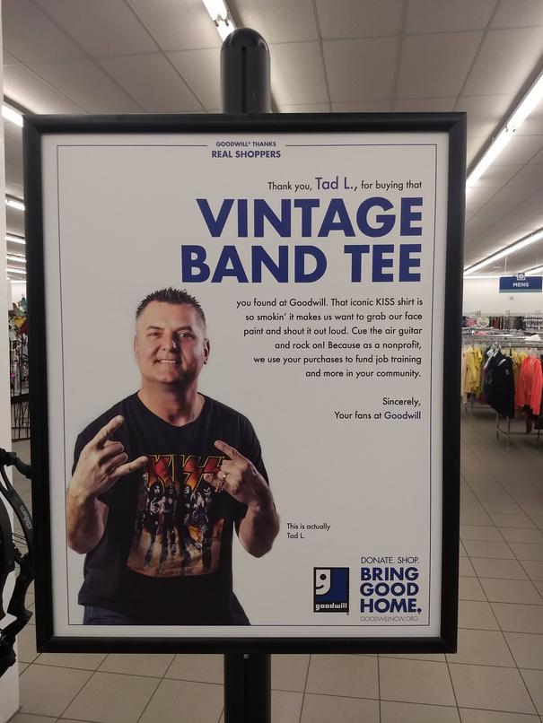 This sign in the entrance of Goodwill. | Scrolller