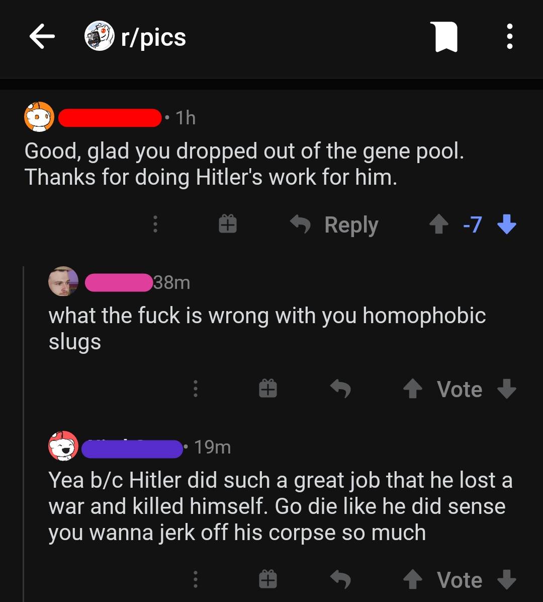 This was posted under an r/pics photo of two women getting married. | Scrolller