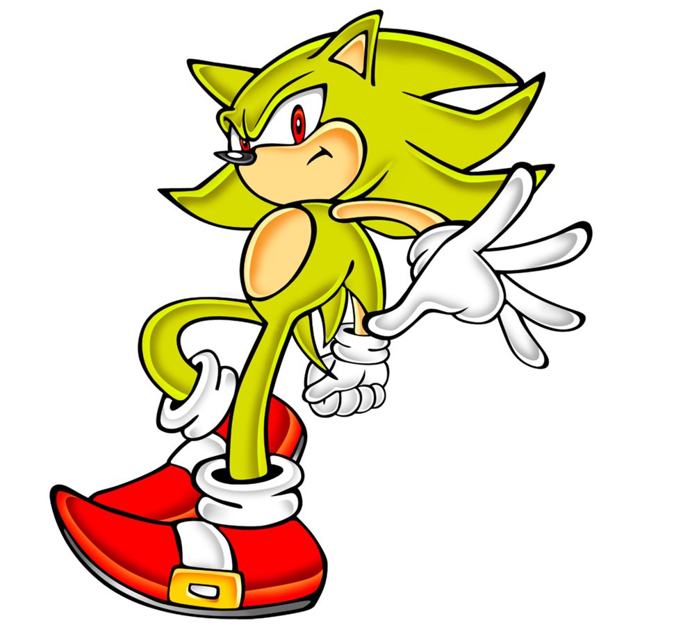 This was Yuji Uekawa's first official Super Sonic render, made for Sonic Shuffle back in 2000 ...