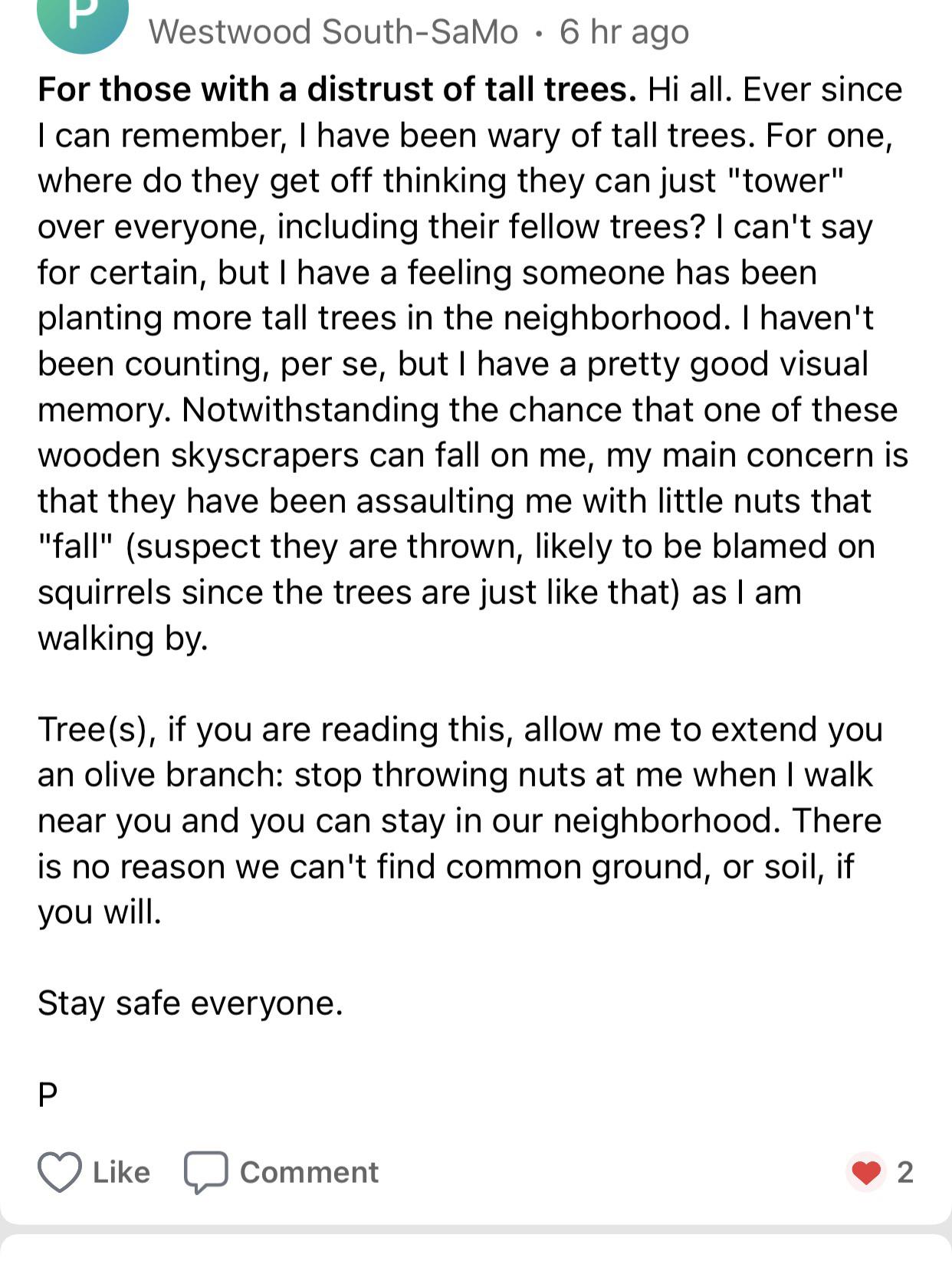 Those damn trees huh | Scrolller