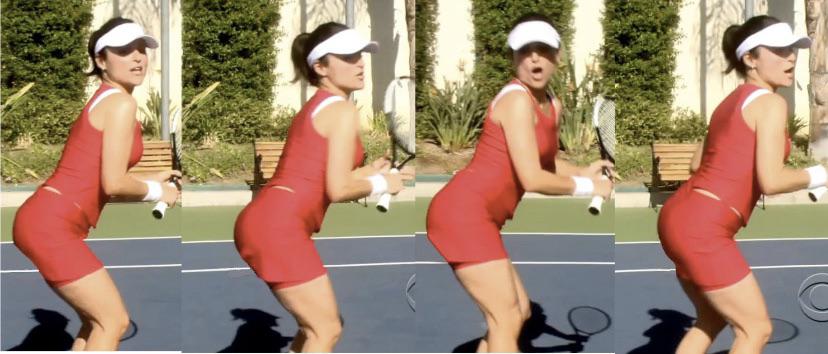 Throwing it back on the tennis court | Scrolller