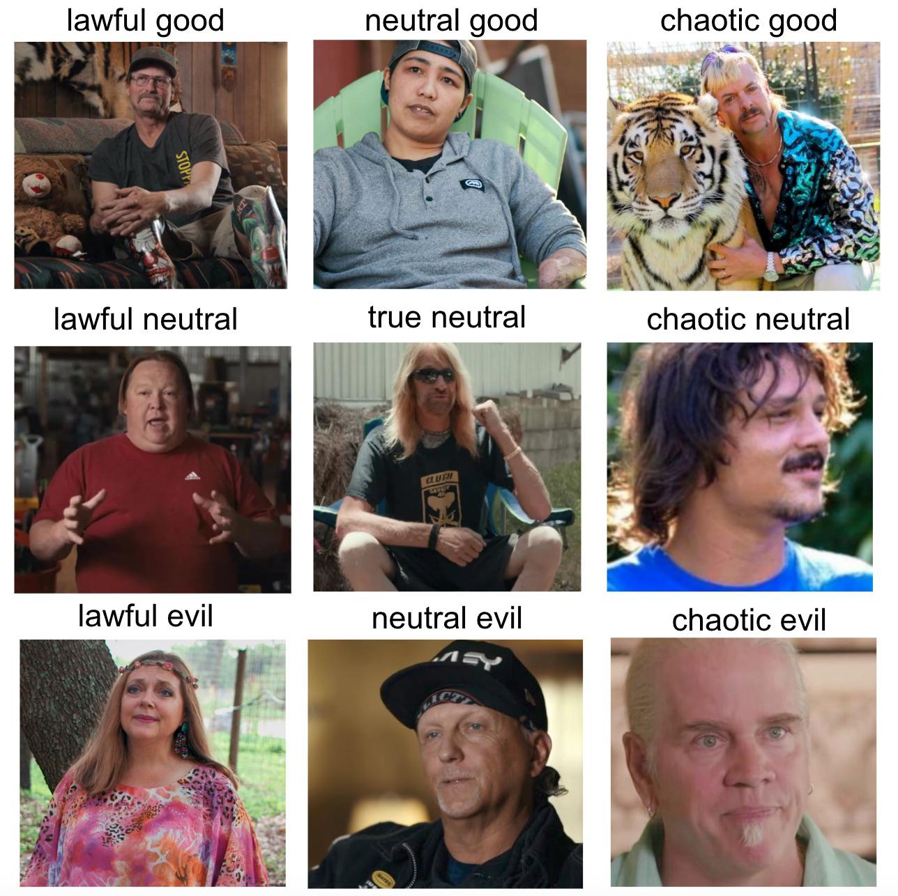 Tiger King Alignment Chart | Scrolller
