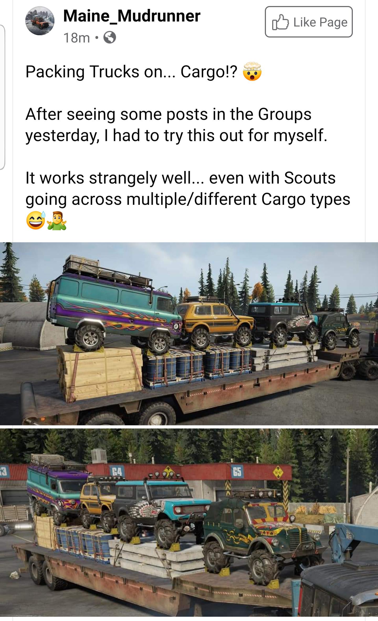 TIL: You can pack vehicles ON cargo. | Scrolller