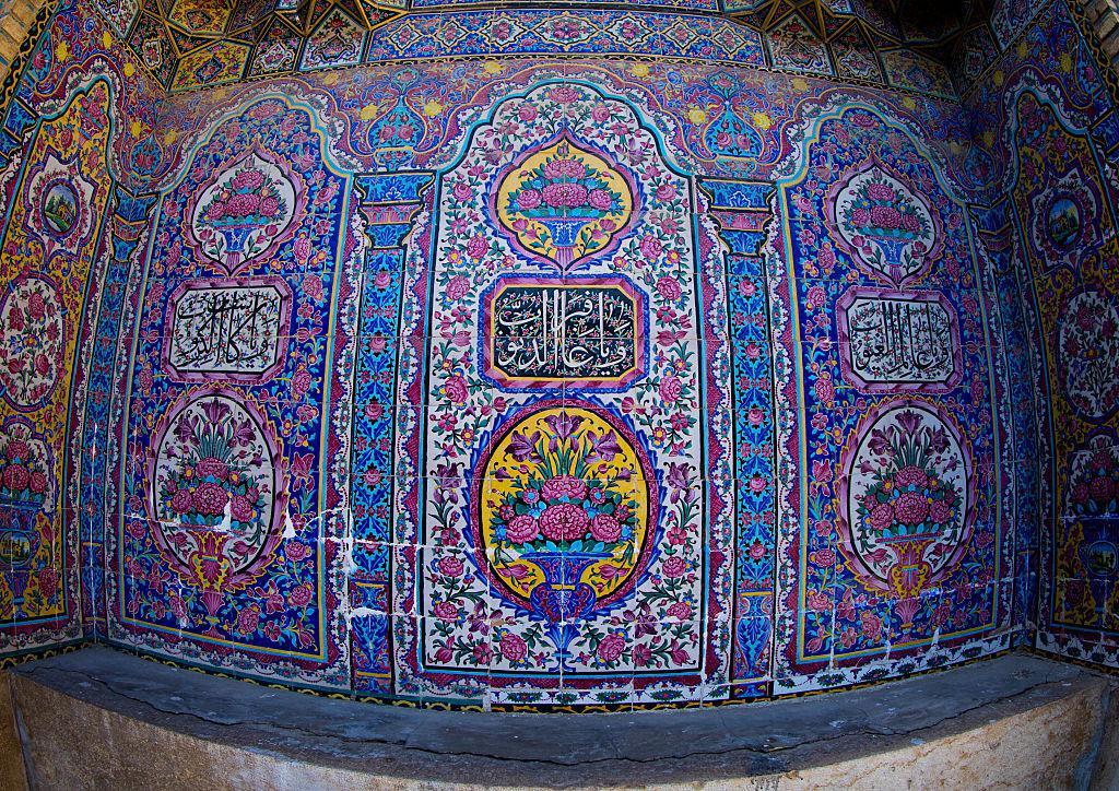 Tile work of the Nasir ol'Molk Mosque | Fars Province, Shiraz, Iran | Scrolller