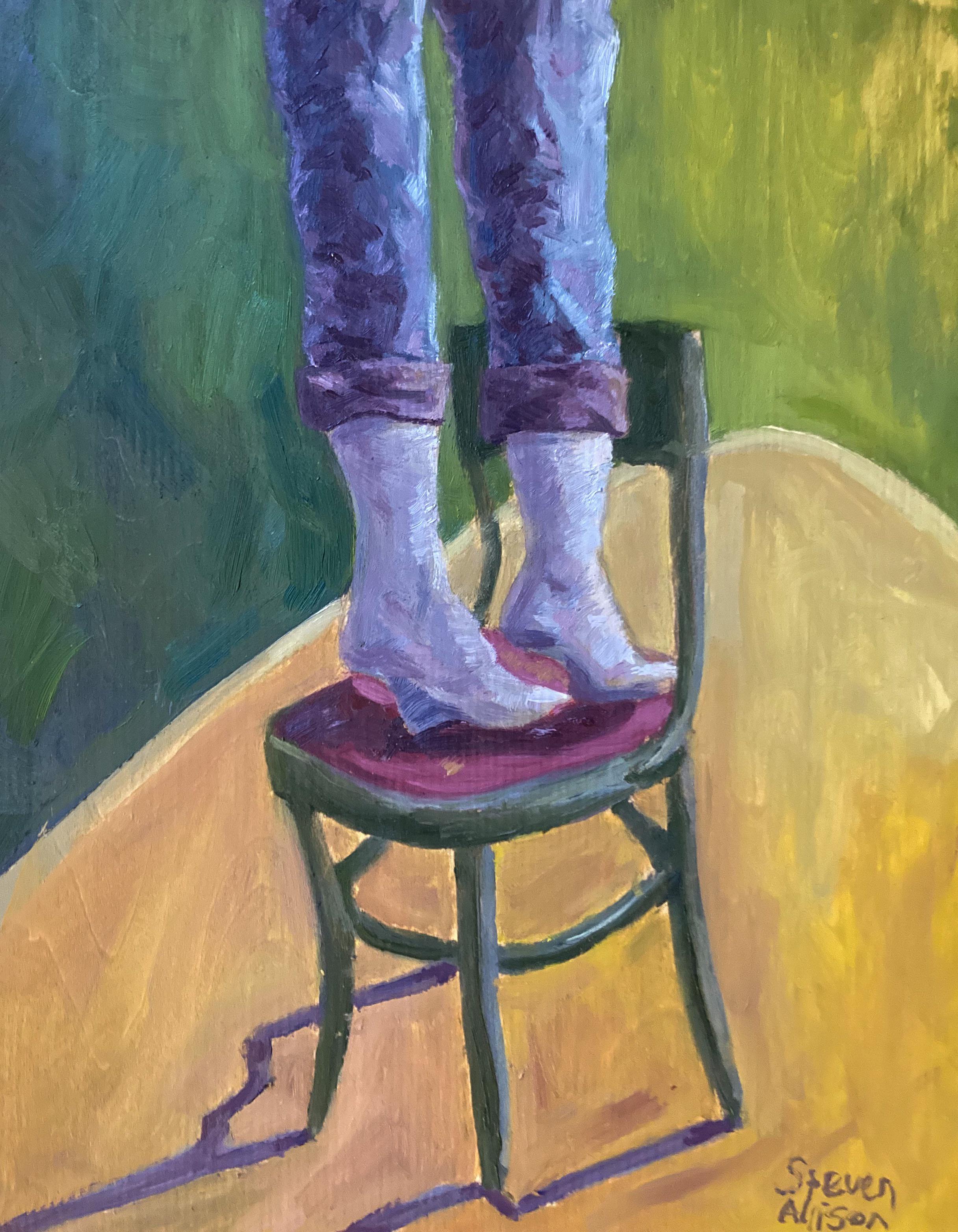 Tip toe Decisions, oil on panel | Scrolller