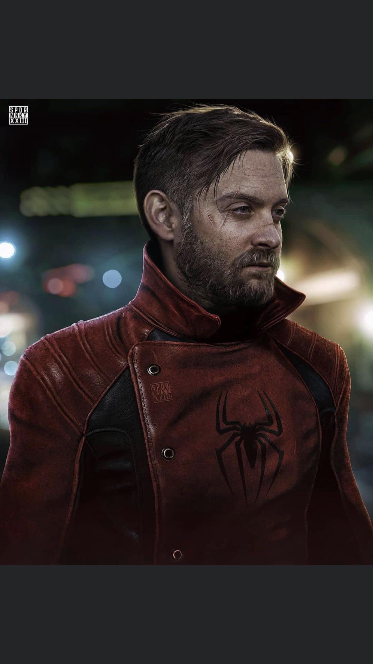 Tobey Maguire as Old man Peter Parker.. Art credits - @spdrmnkyxxiii #MarvelFansKerala # ...