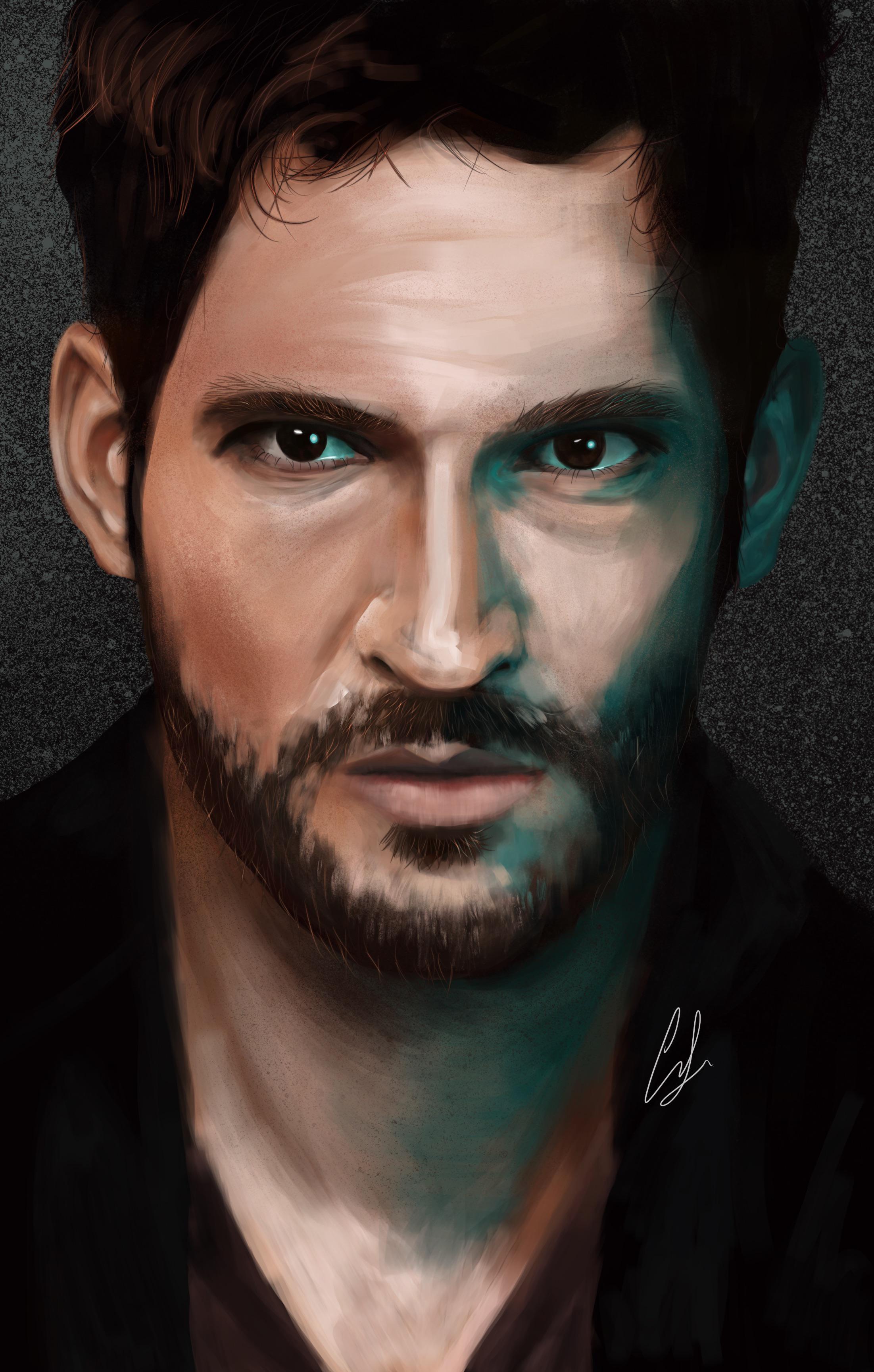 Tom Ellis, made by me with procreate. hope you like it♥️🙏 | Scrolller