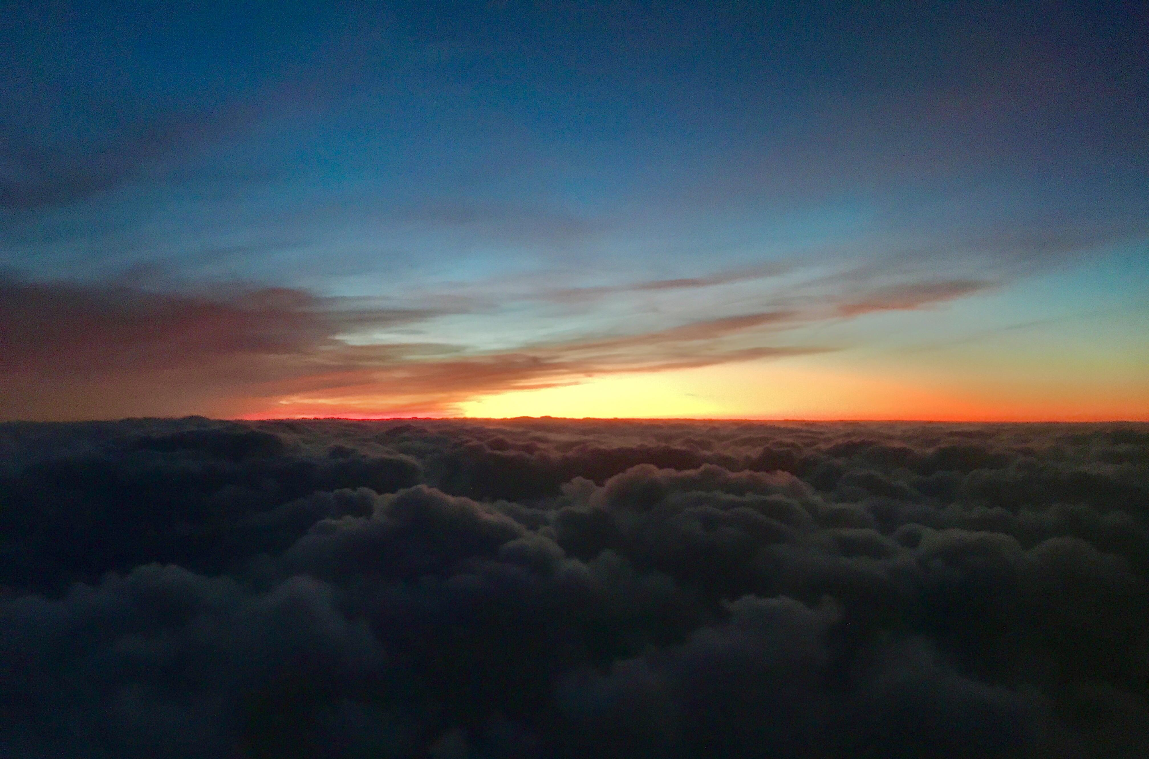 Tonight’s sunset from 20,000 feet - Northeast US | Scrolller