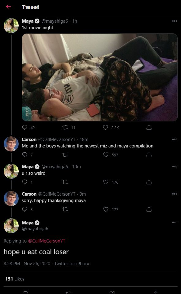 Too far Maya.... | Scrolller