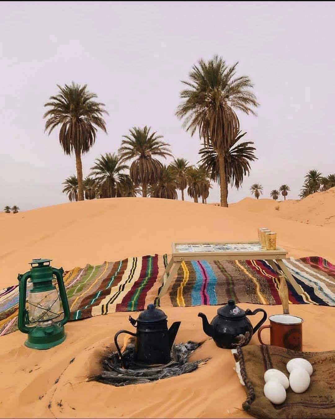 Traditional breakfast on desert oasis [Algeria] | Scrolller