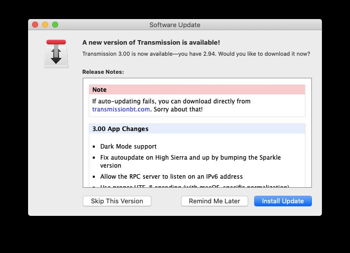Transmission 3.0 is out. Safe to upgrade? | Scrolller