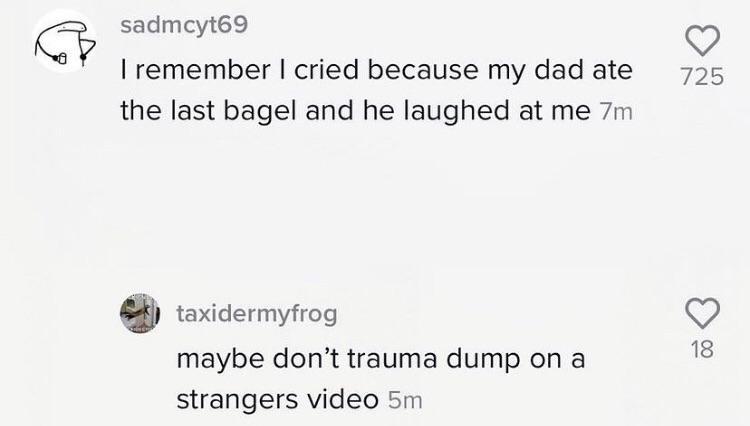 Trauma dumping rule | Scrolller