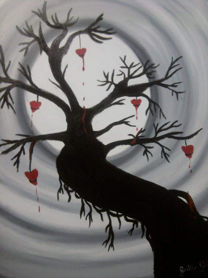 "Tree of Bleeding Hearts" original painting by me | Scrolller