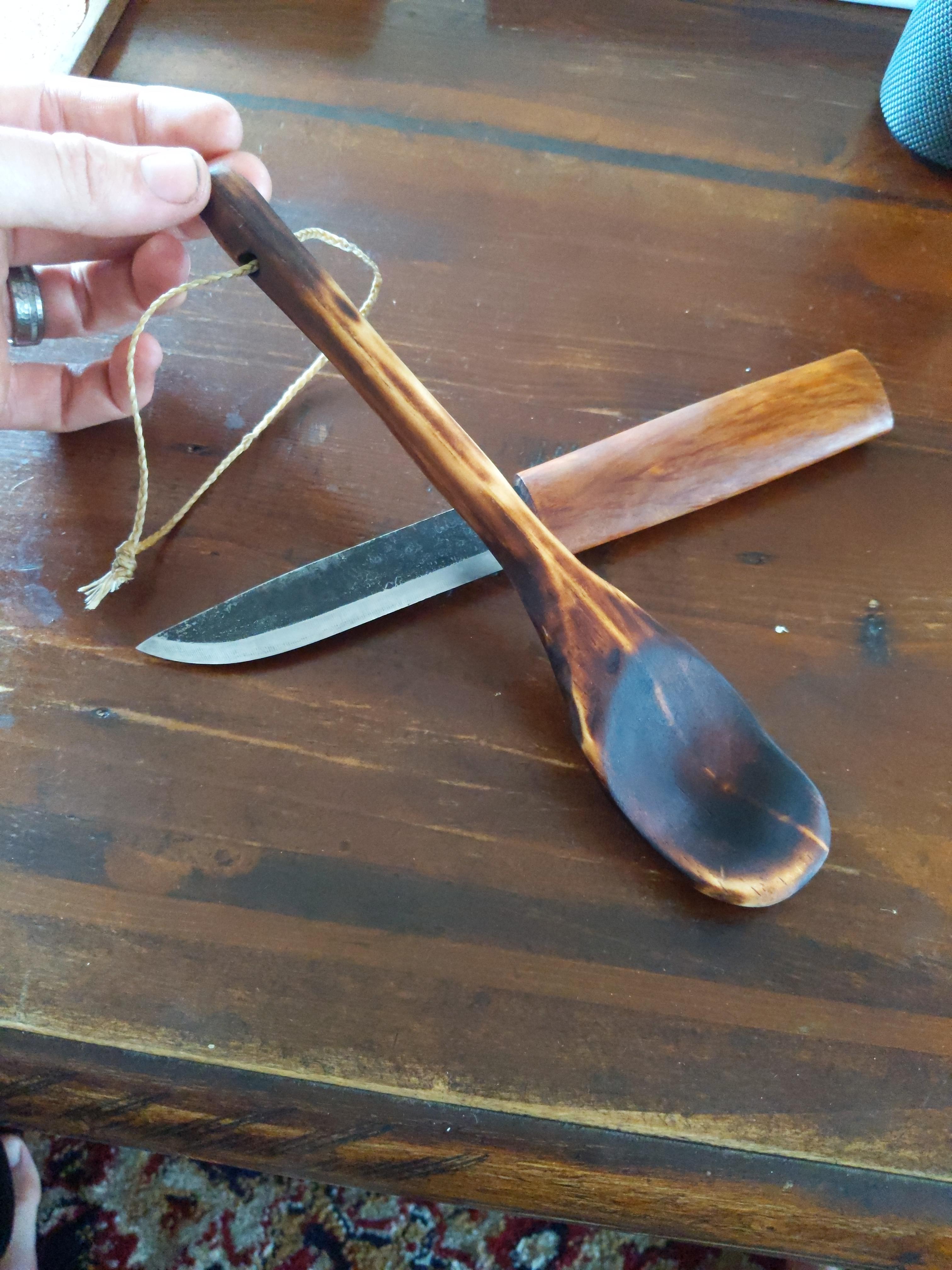 Tried my hand at my first spoon. Nothing spectacular, but good practice. | Scrolller