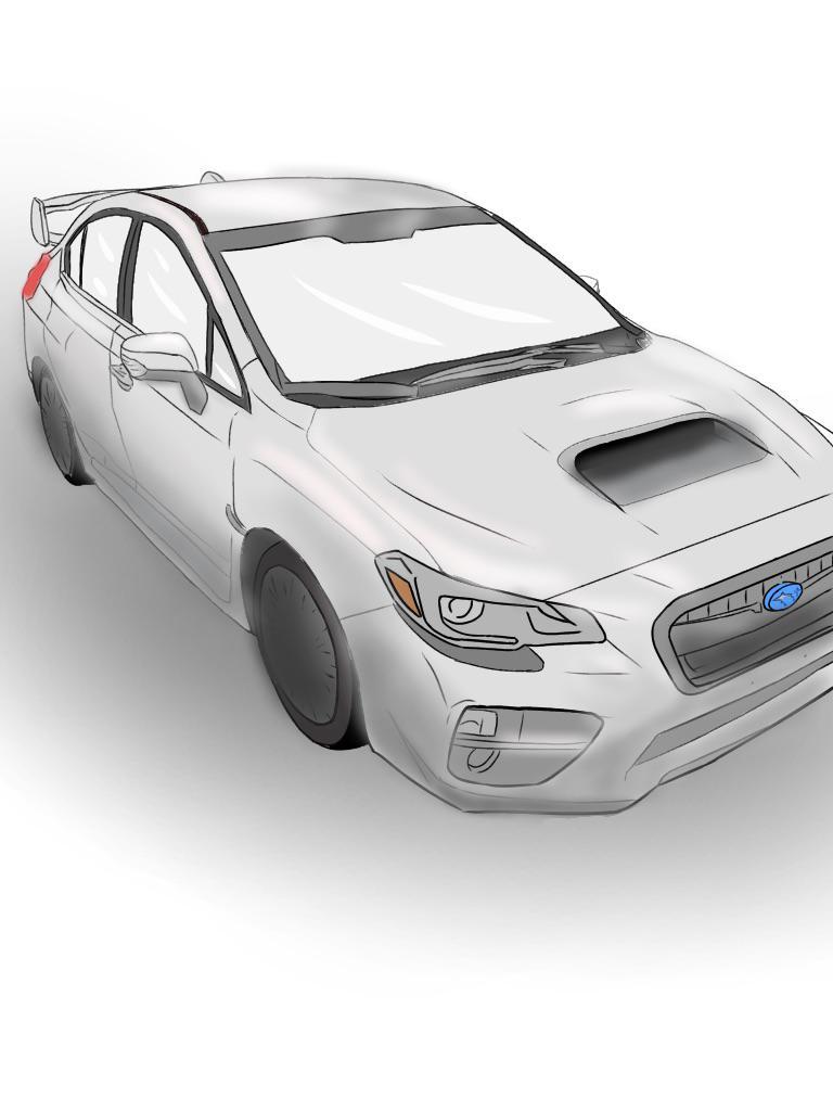 Tried to draw the Subaru Sti | Scrolller