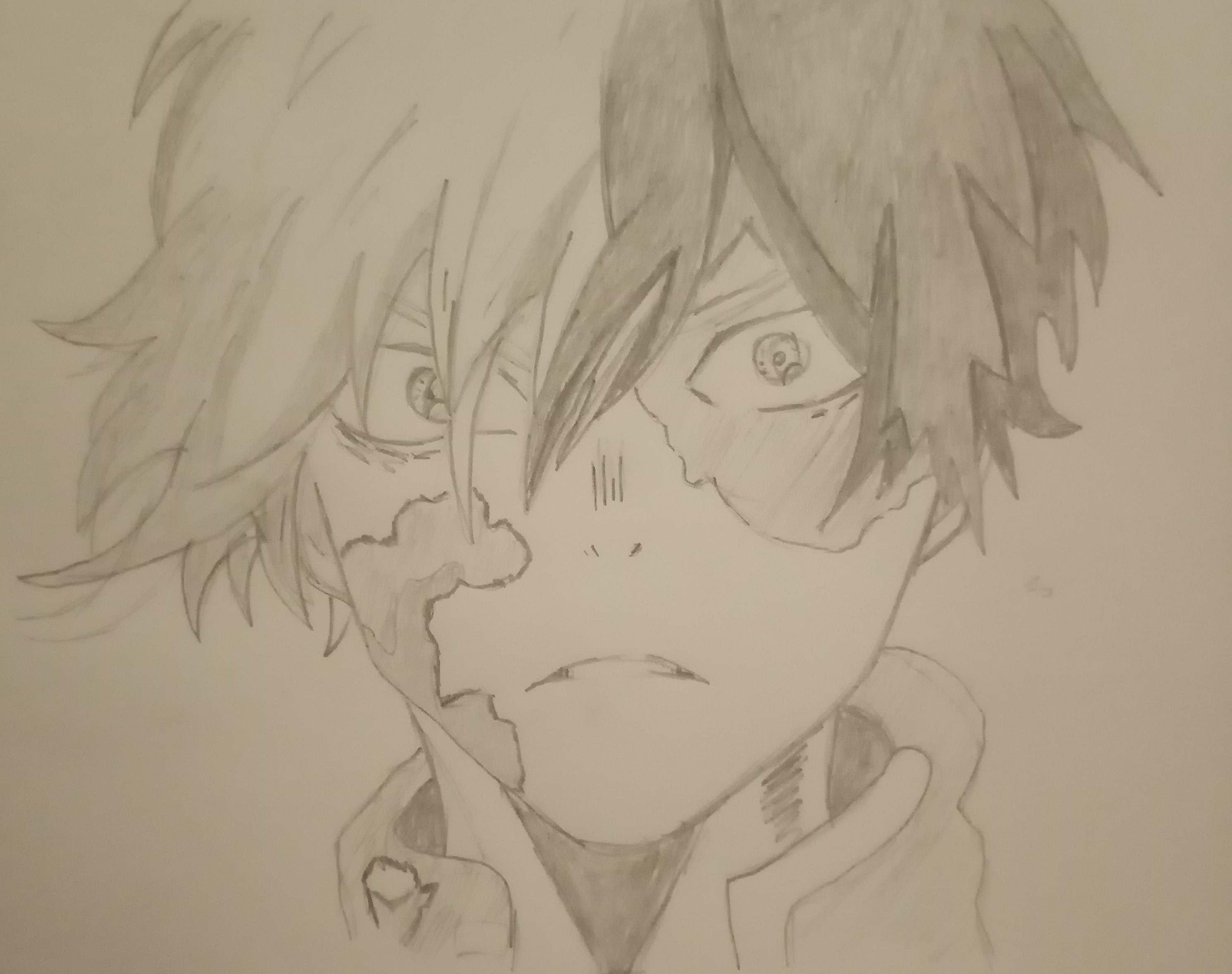 Tried to draw todoroki | Scrolller