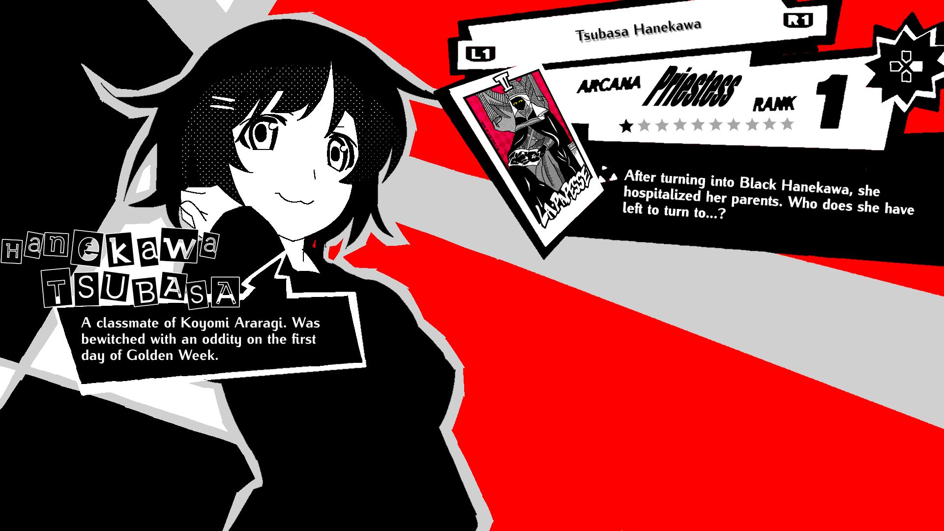 Tried to recreate the P5 Confidant Menu with Hanekawa | Scrolller